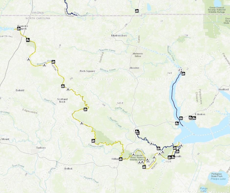 Online Map of Roanoke River State Trail Now Available in National Database